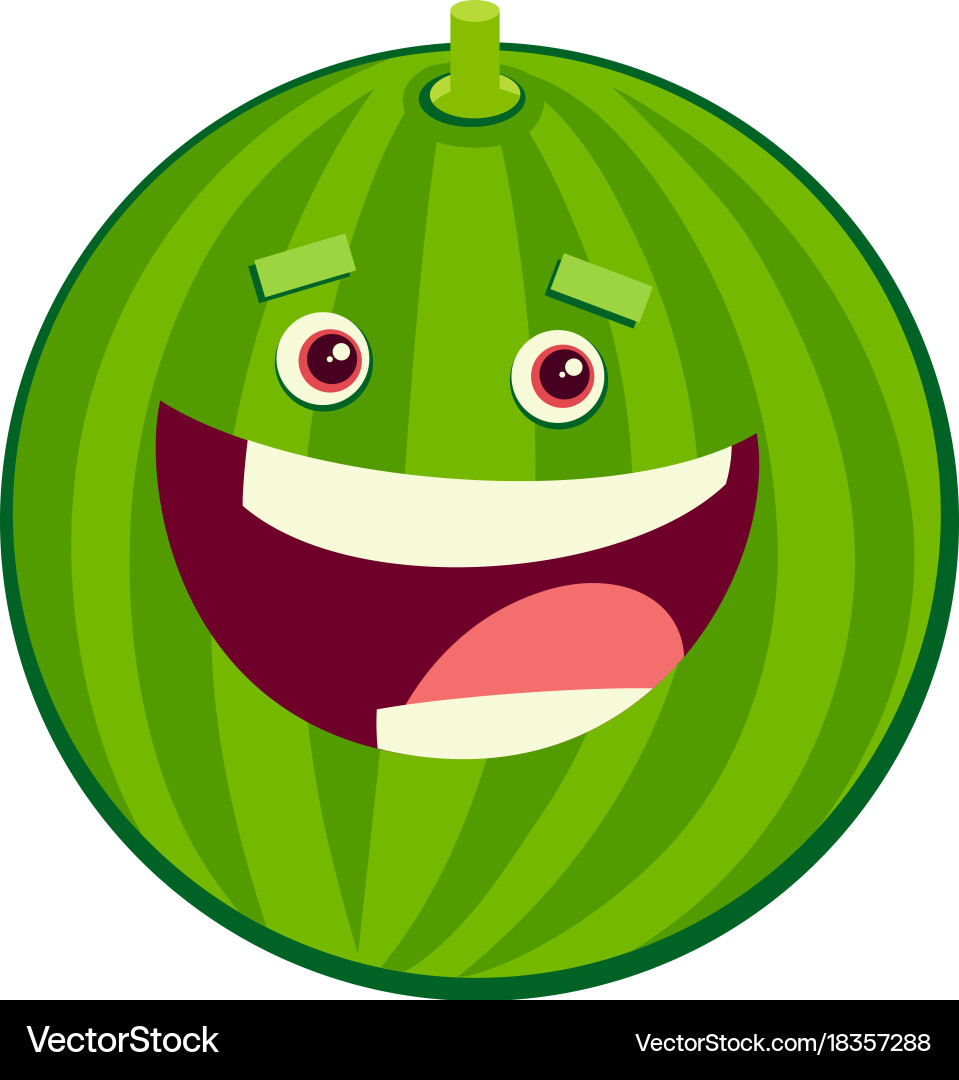 Cartoon watermelon fruit character Royalty Free Vector Image
