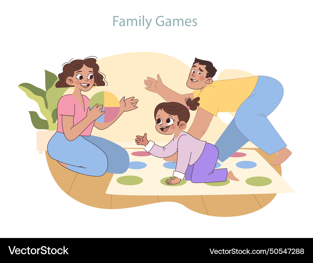 Family game night set Royalty Free Vector Image