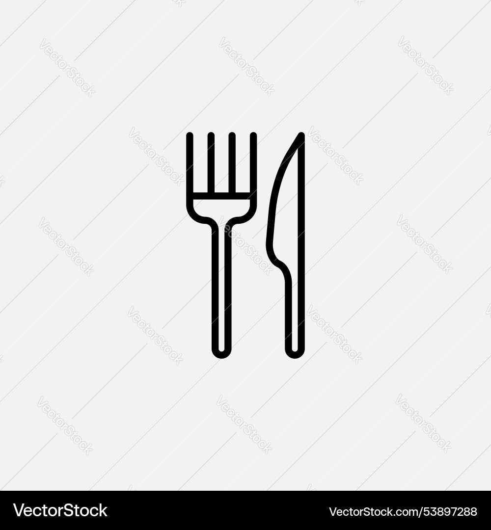 Fork and knife icon set Royalty Free Vector Image