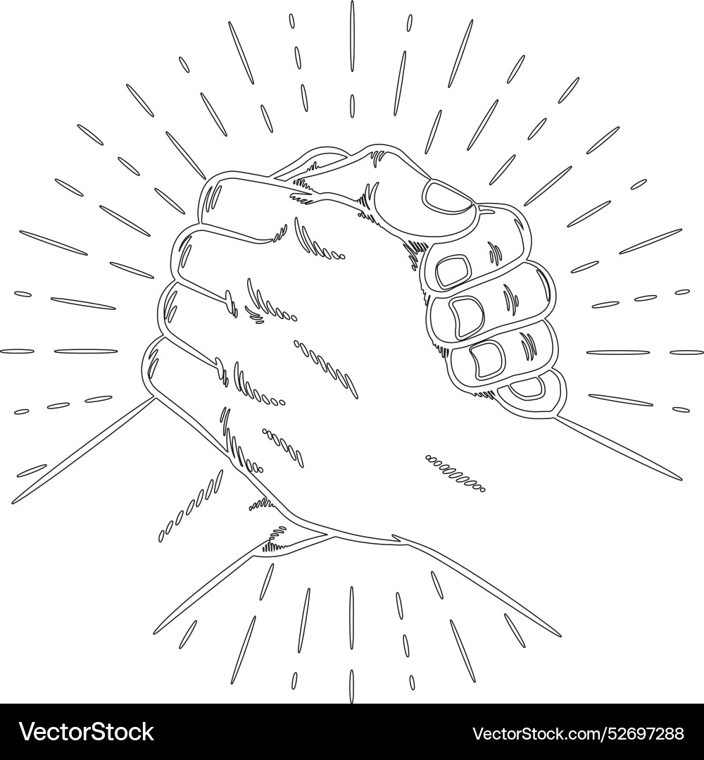 Friendship hand Royalty Free Vector Image - VectorStock