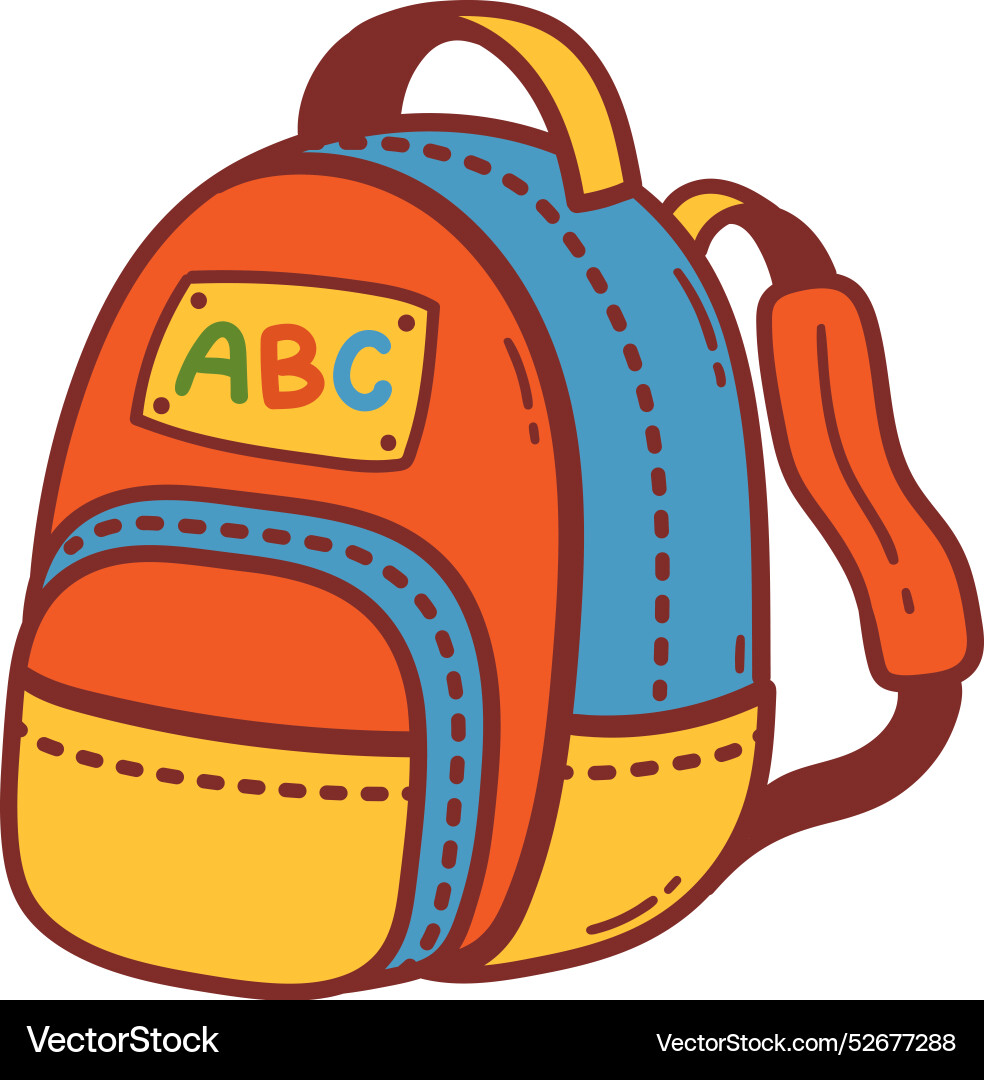 School bag Royalty Free Vector Image - VectorStock
