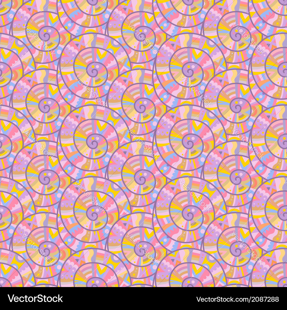 Seamless abstract spiral pattern Royalty Free Vector Image