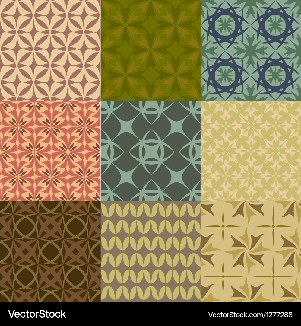 Set of geometric seamless patters Royalty Free Vector Image