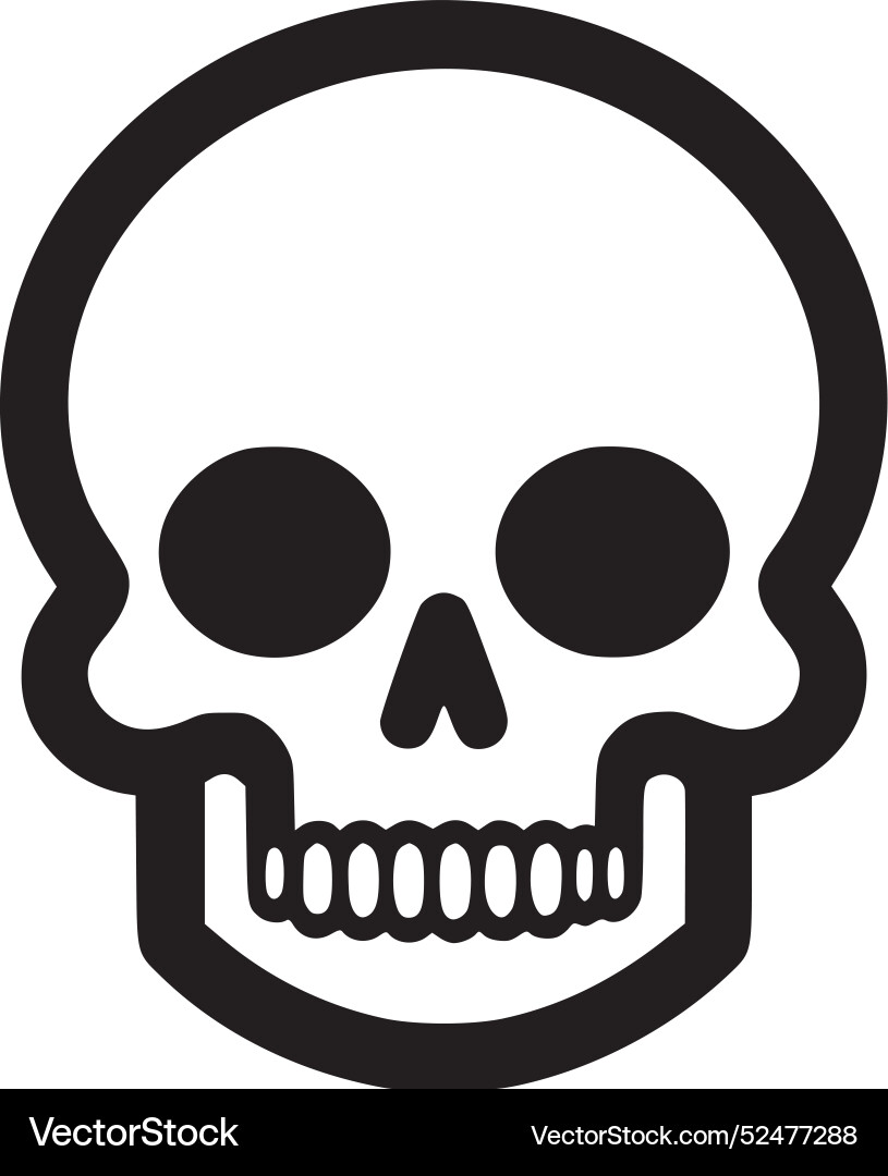 Skull - minimalist and simple silhouette Vector Image
