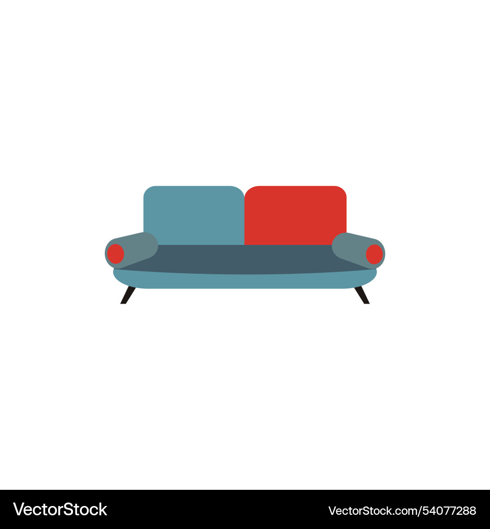 Sofa logo icon background Royalty Free Vector Image