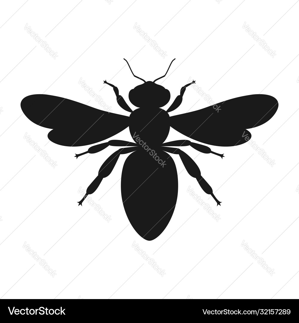 Bee sign Royalty Free Vector Image - VectorStock