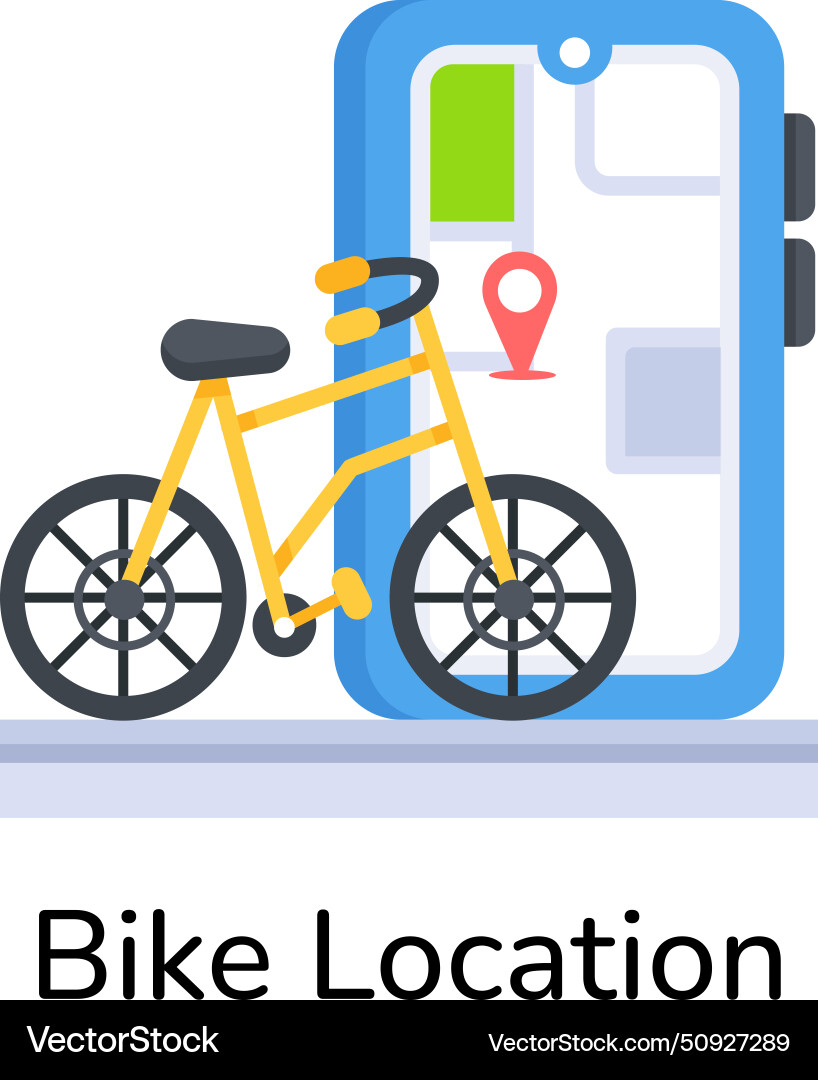 Bike location Royalty Free Vector Image - VectorStock