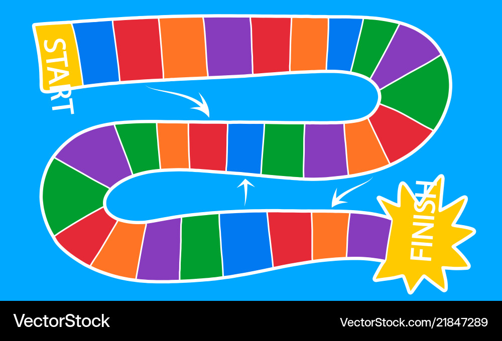 Colorful board game template Royalty Free Vector Image