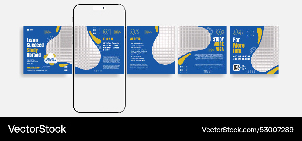 Corporate business marketing carousel post Vector Image