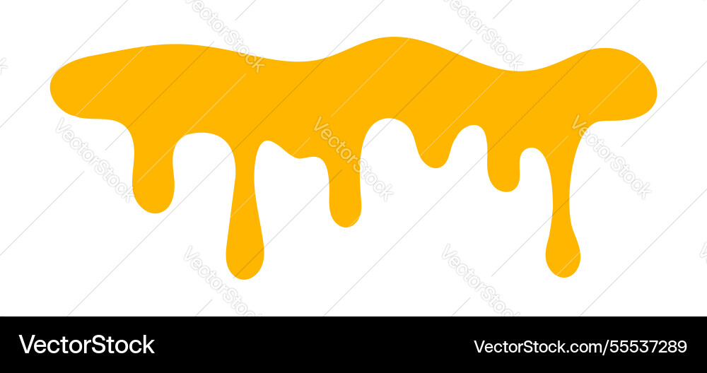 Dripping honey melting splash shape Royalty Free Vector