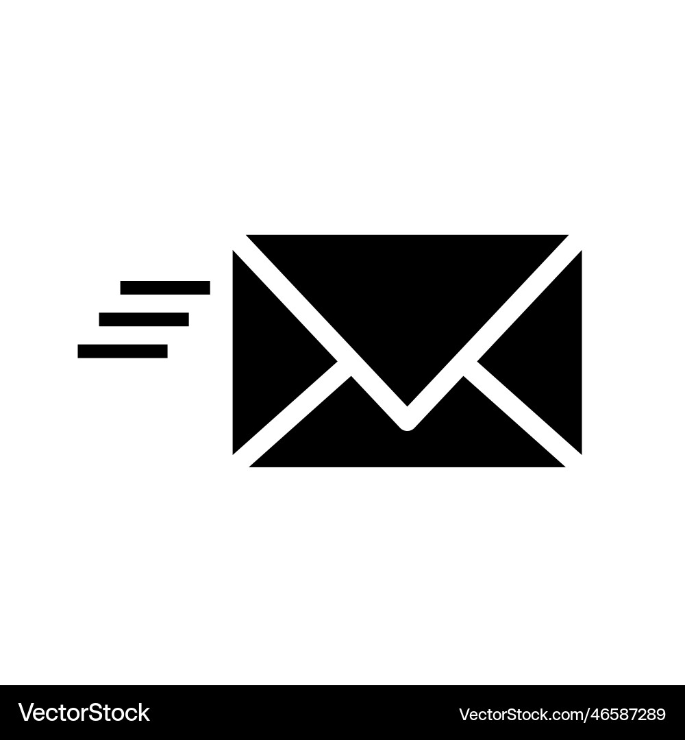 Email sending silhouette icon or send Royalty Free Vector
