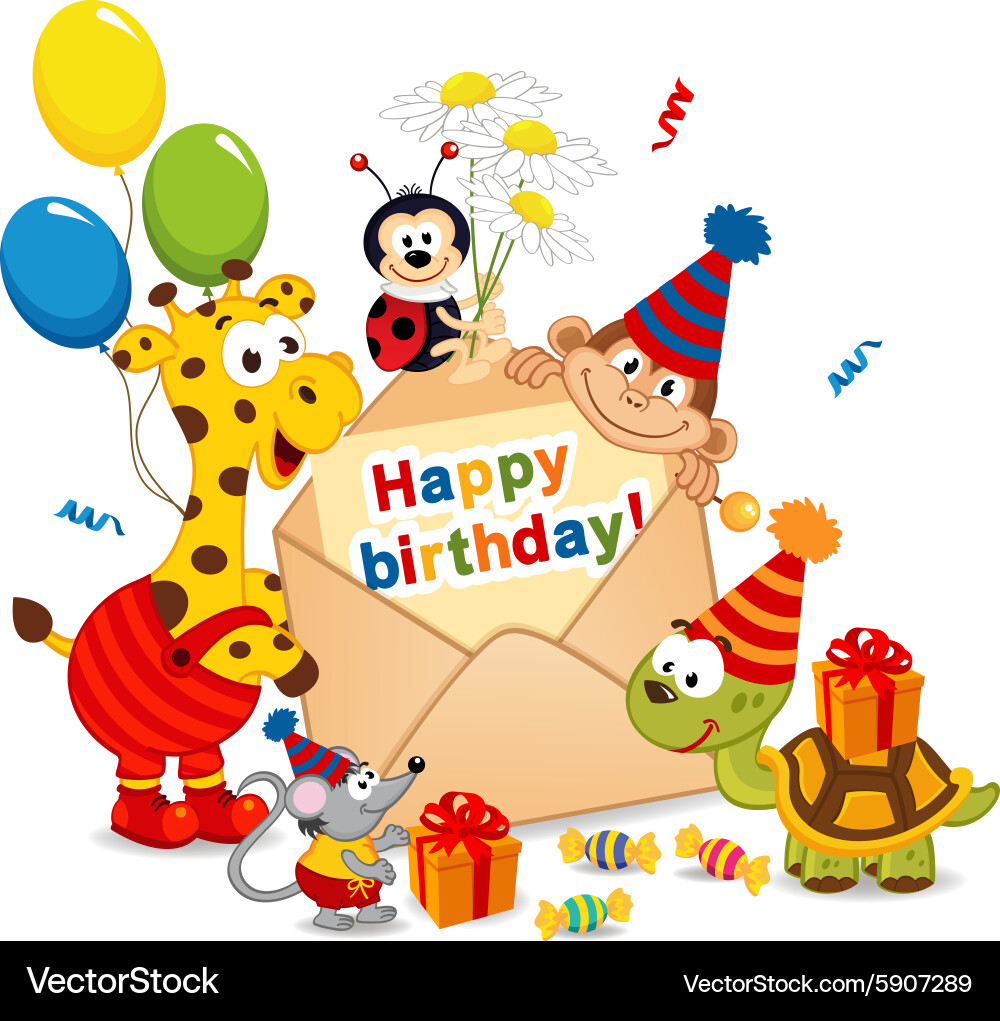 Envelope with greeting card Royalty Free Vector Image