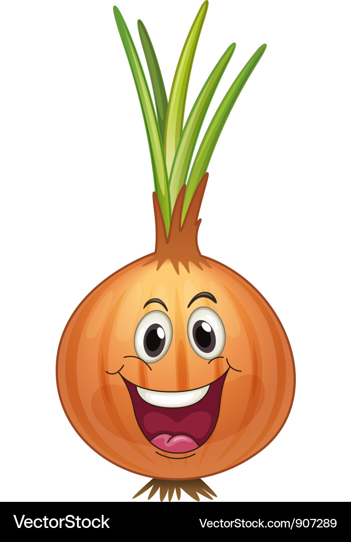 Funny Cartoon Onion Face Royalty Free Vector Image