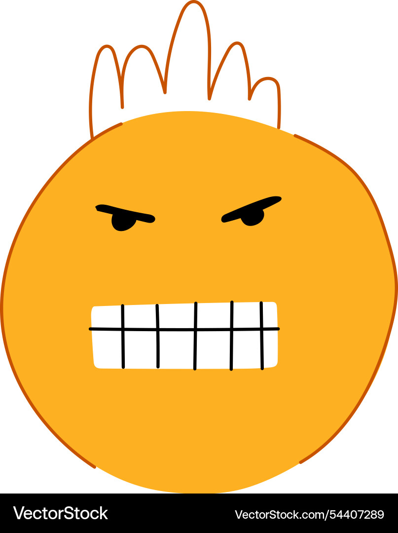 Funny comic face cartoon Royalty Free Vector Image