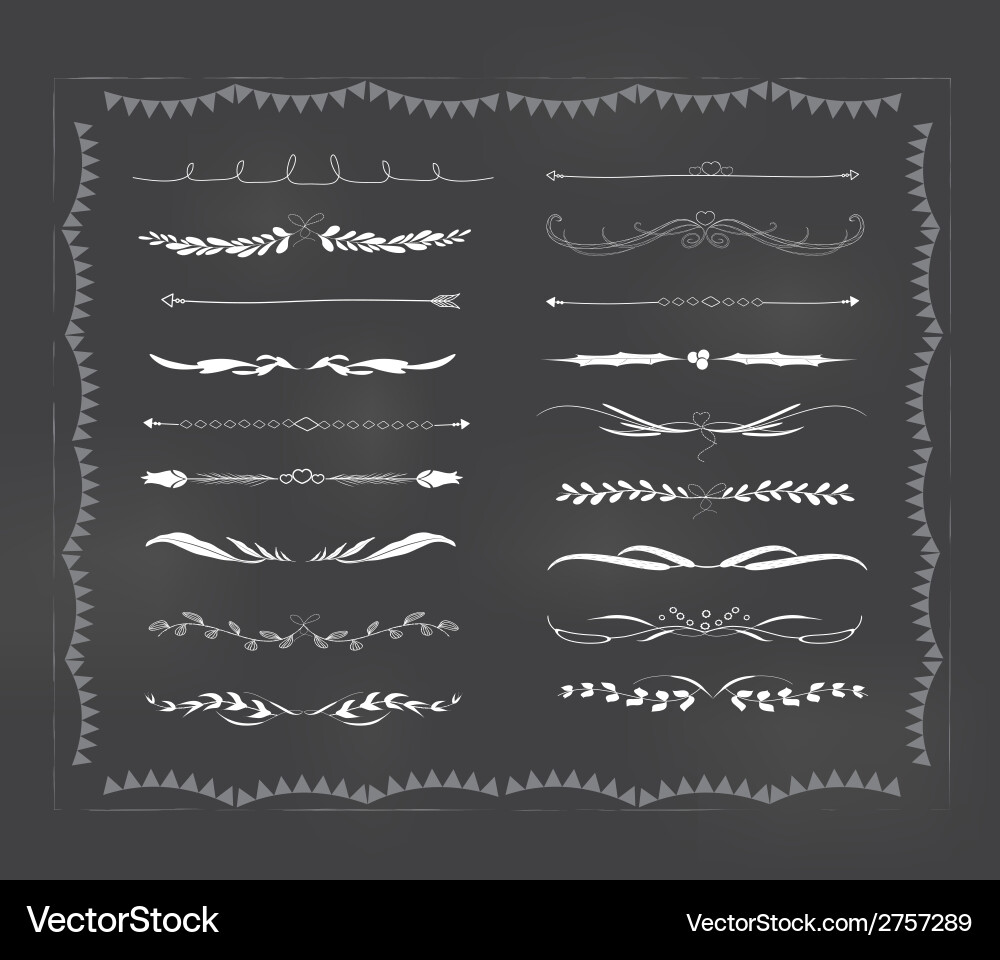 Hand-Drawn Chalkboard Text Divider Royalty Free Vector Image
