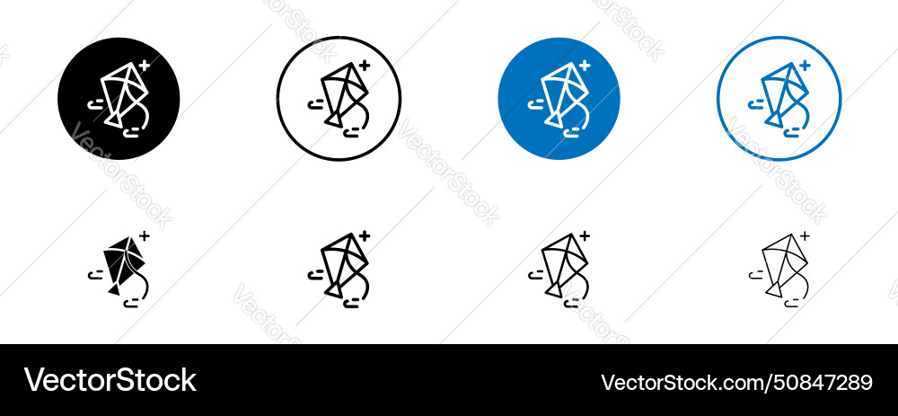 Makar sankranti icon set kite symbol indian Vector Image