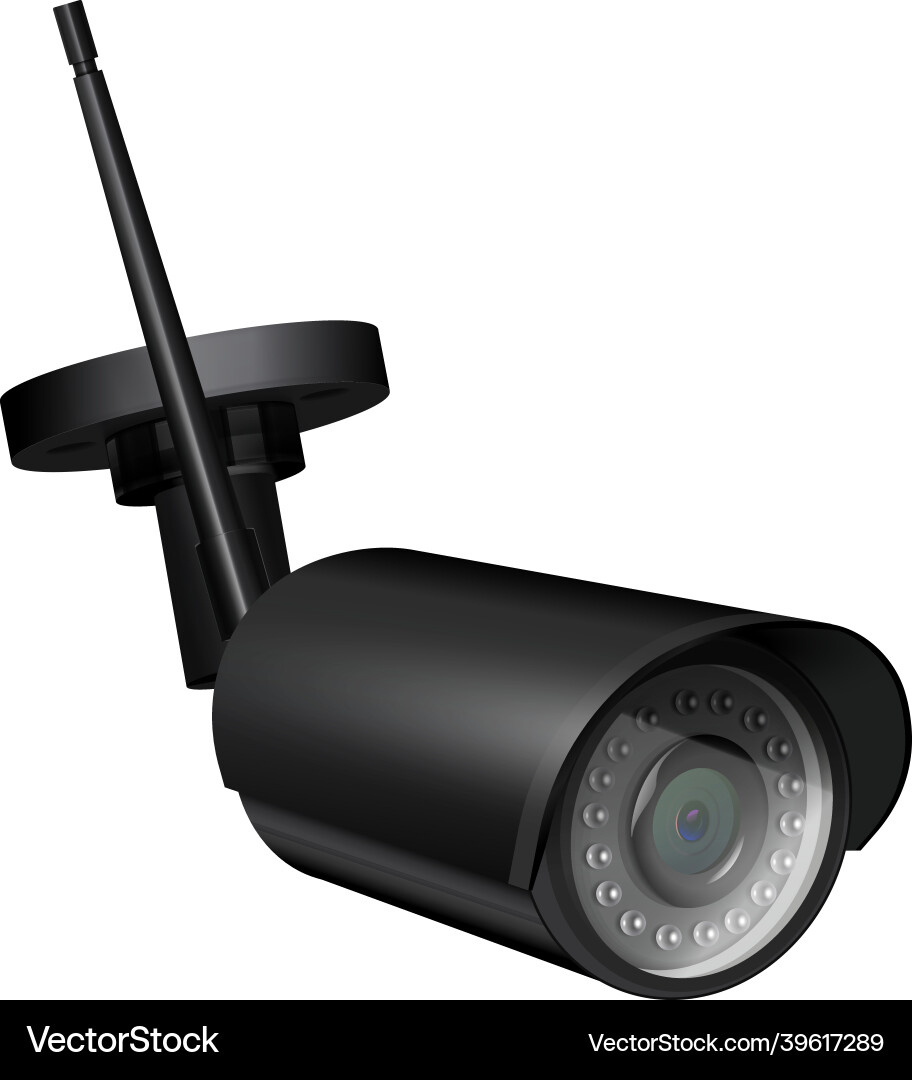 Realistic surveillance camera Royalty Free Vector Image