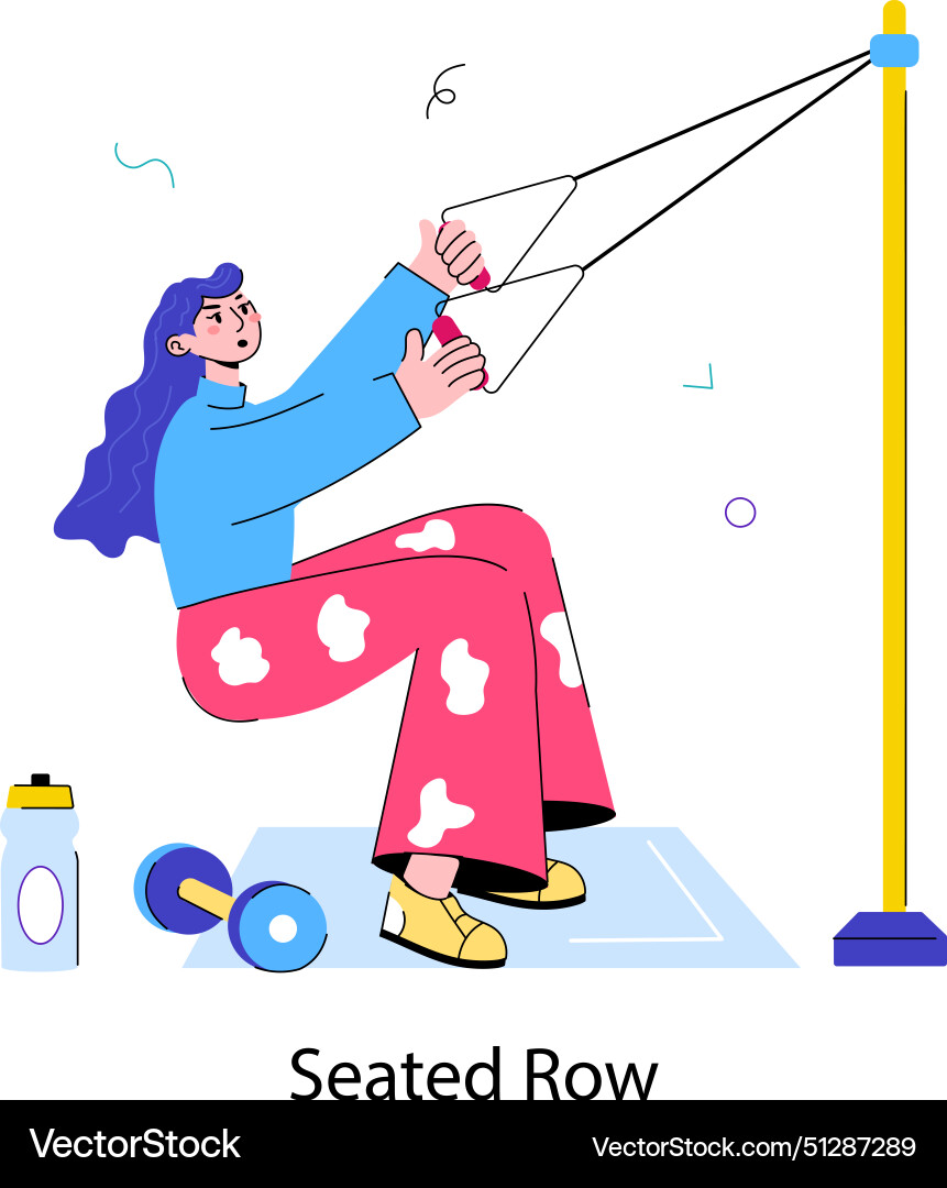 Seated row Royalty Free Vector Image - VectorStock