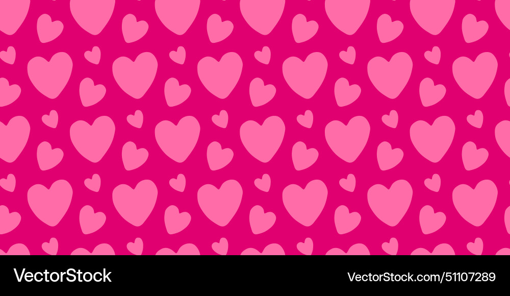 Simple pink hearts seamless pattern endless Vector Image