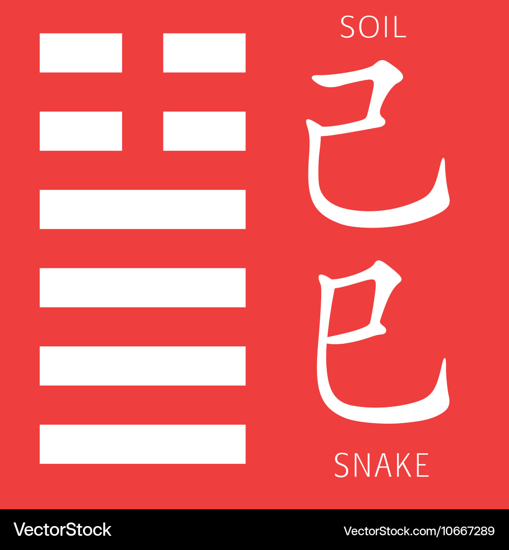 Symbol of i ching hexagram Royalty Free Vector Image