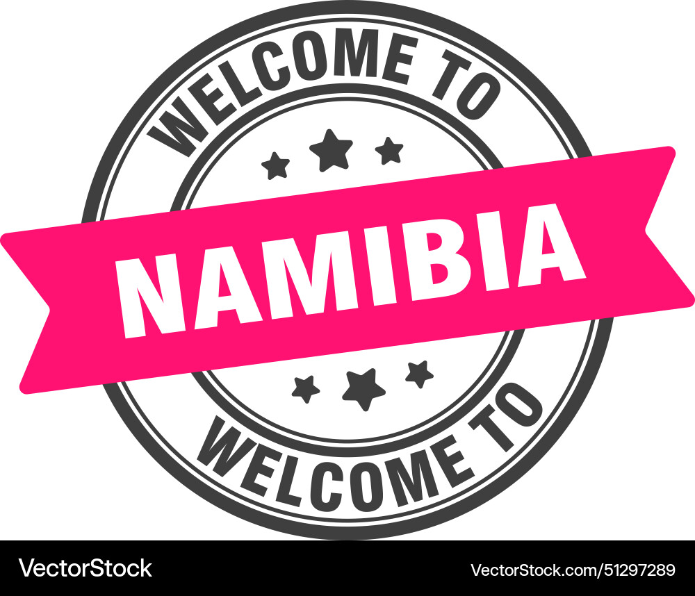 Welcome to namibia stamp round sign Royalty Free Vector