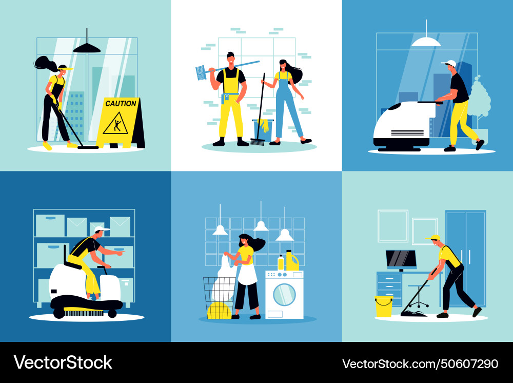 Cleaning service design concept Royalty Free Vector Image