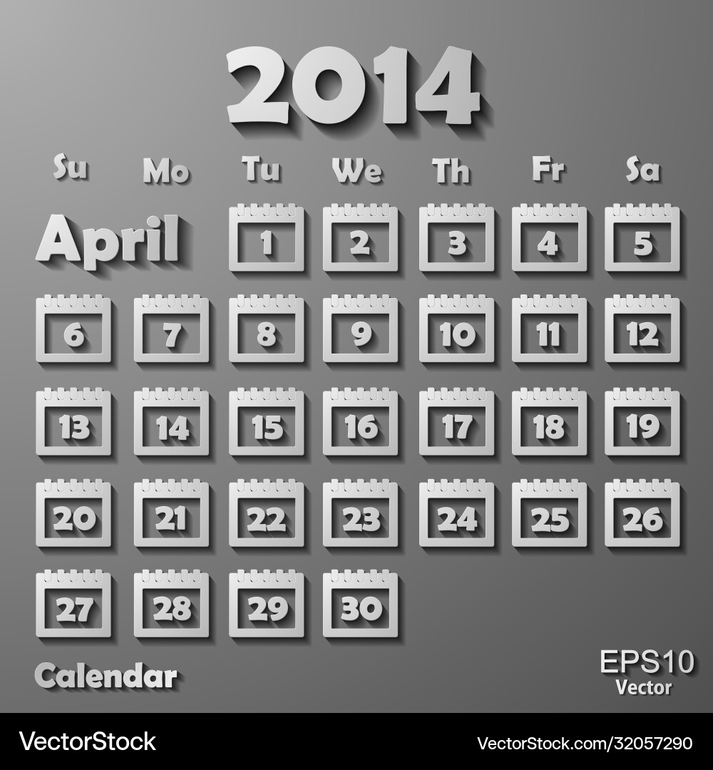 Colorful calendar Royalty Free Vector Image - VectorStock