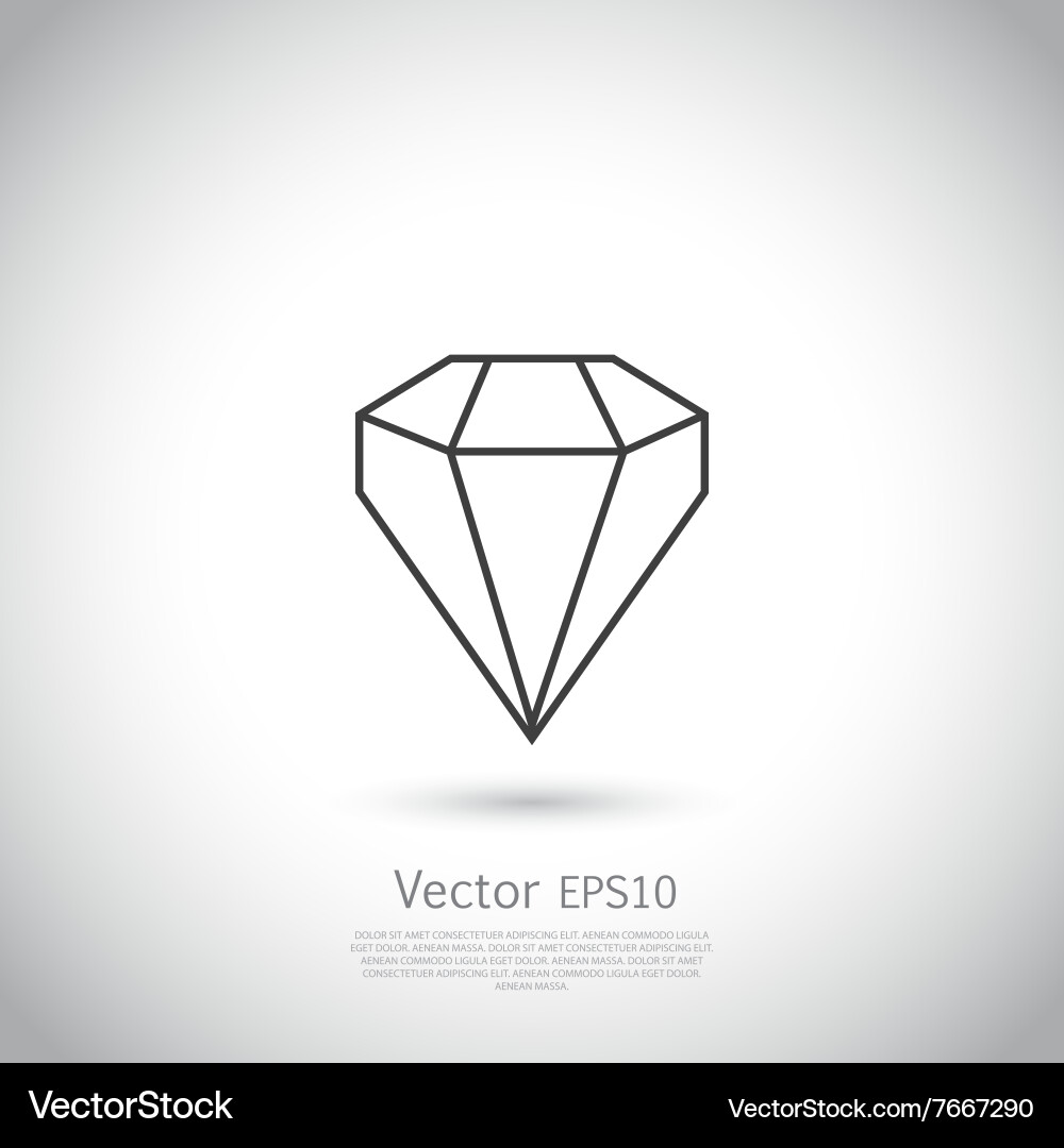 Gem icon Royalty Free Vector Image - VectorStock