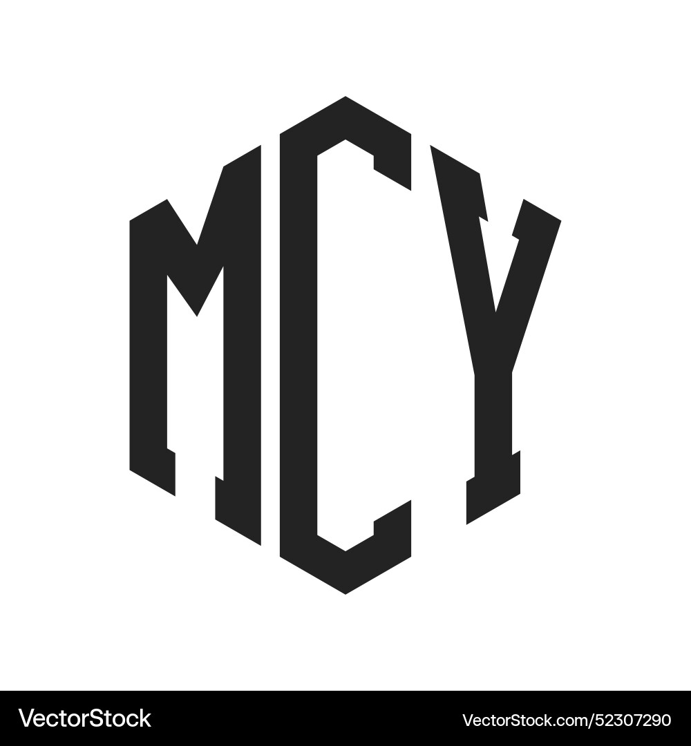 Mcy logo design initial letter monogram Royalty Free Vector