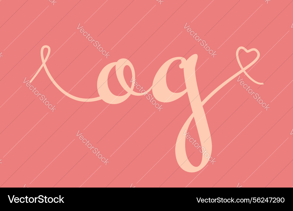 Og initial wedding monogram calligraphy hand Vector Image