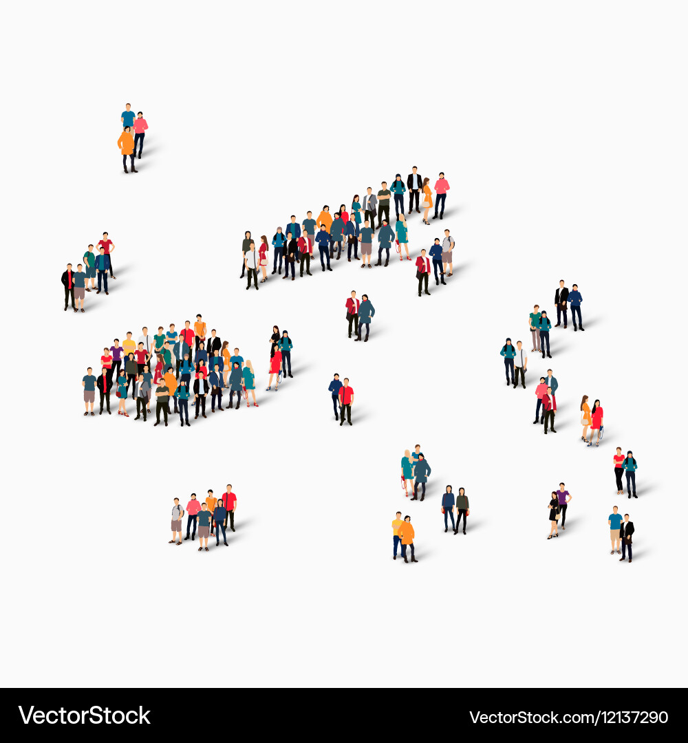 People map country fiji Royalty Free Vector Image