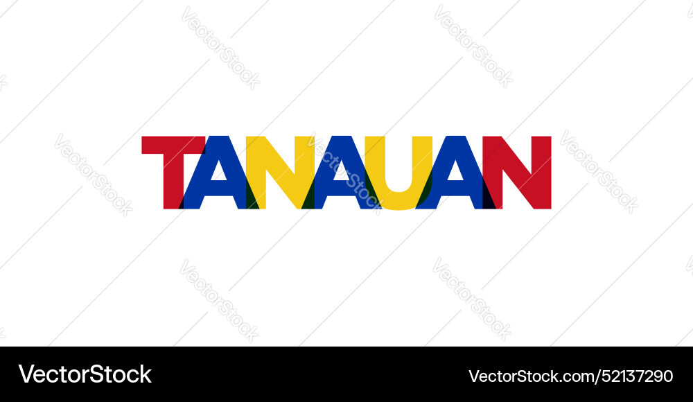 Tanauan in the philippines emblem design Vector Image