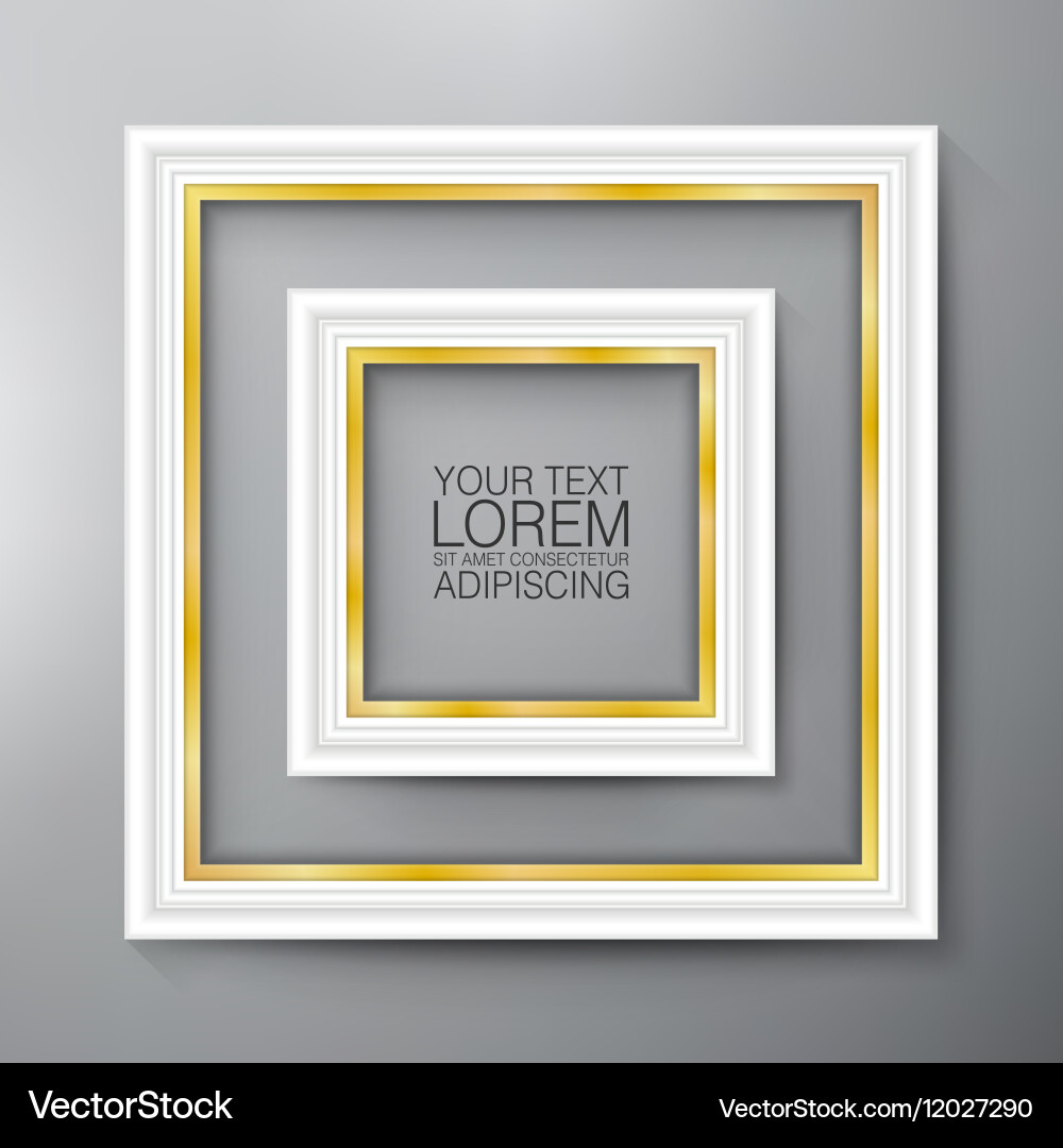 White Picture Frame Set Royalty Free Vector Image