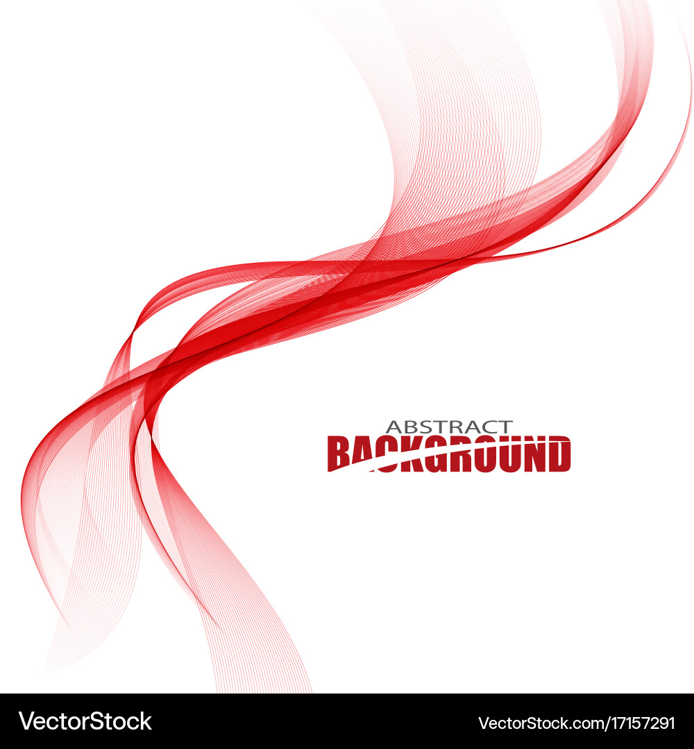 Abstract red wave Royalty Free Vector Image - VectorStock