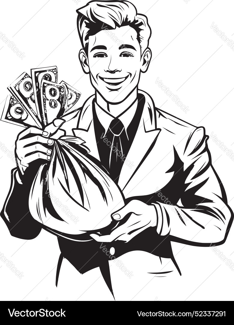 Funds master emblematic wealth dollar custodian Vector Image