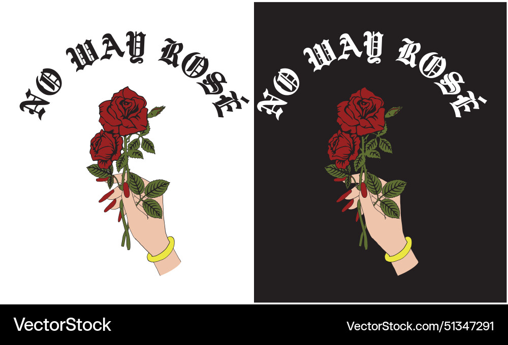 No way rose design Royalty Free Vector Image - VectorStock