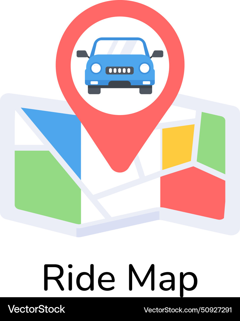 Ride map Royalty Free Vector Image - VectorStock