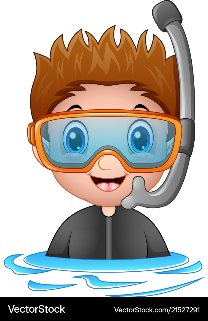 Cartoon Clip Art Of Snorkeling