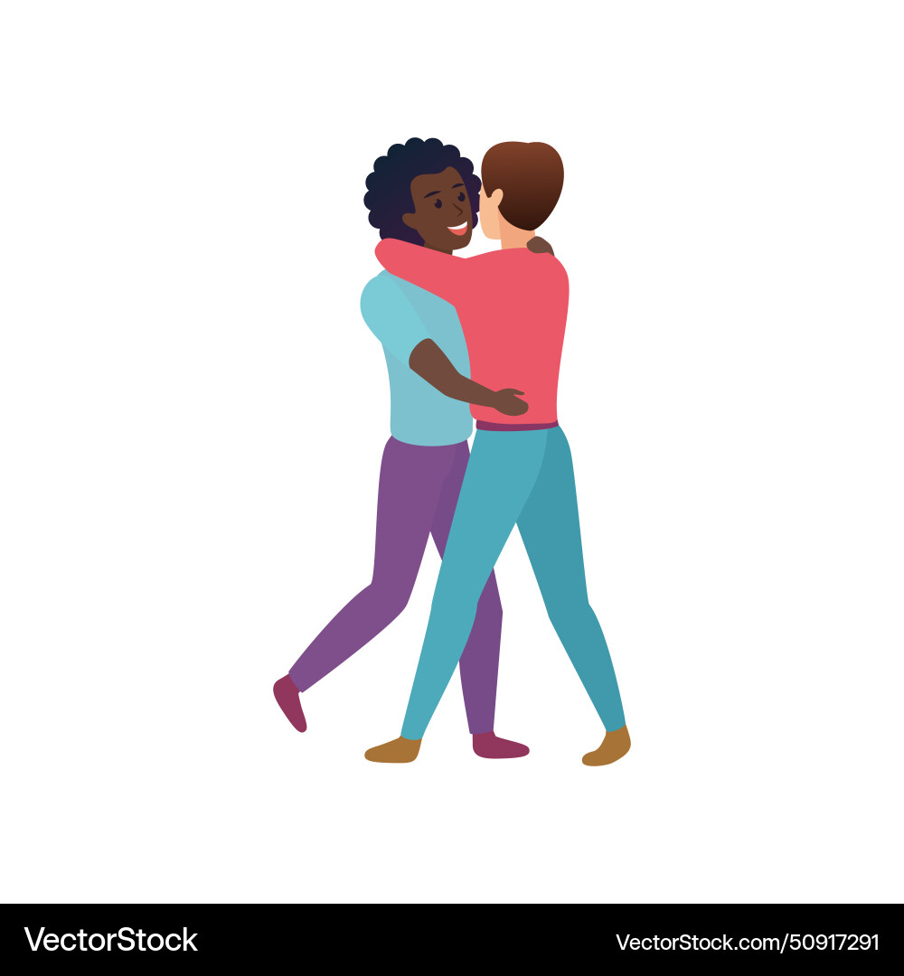 Stylized dancing group Royalty Free Vector Image