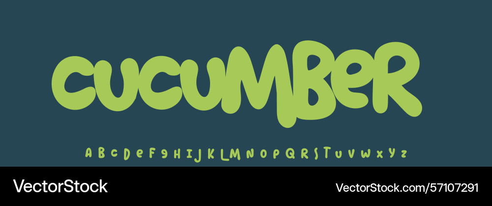 Summer cucumber vegetable joyful lettering Vector Image