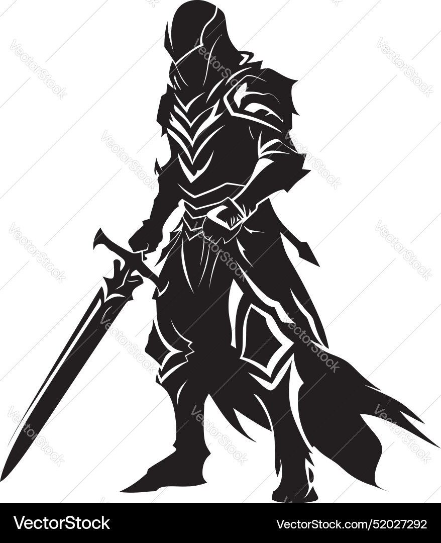 Courageous champion knight soldier with raised Vector Image
