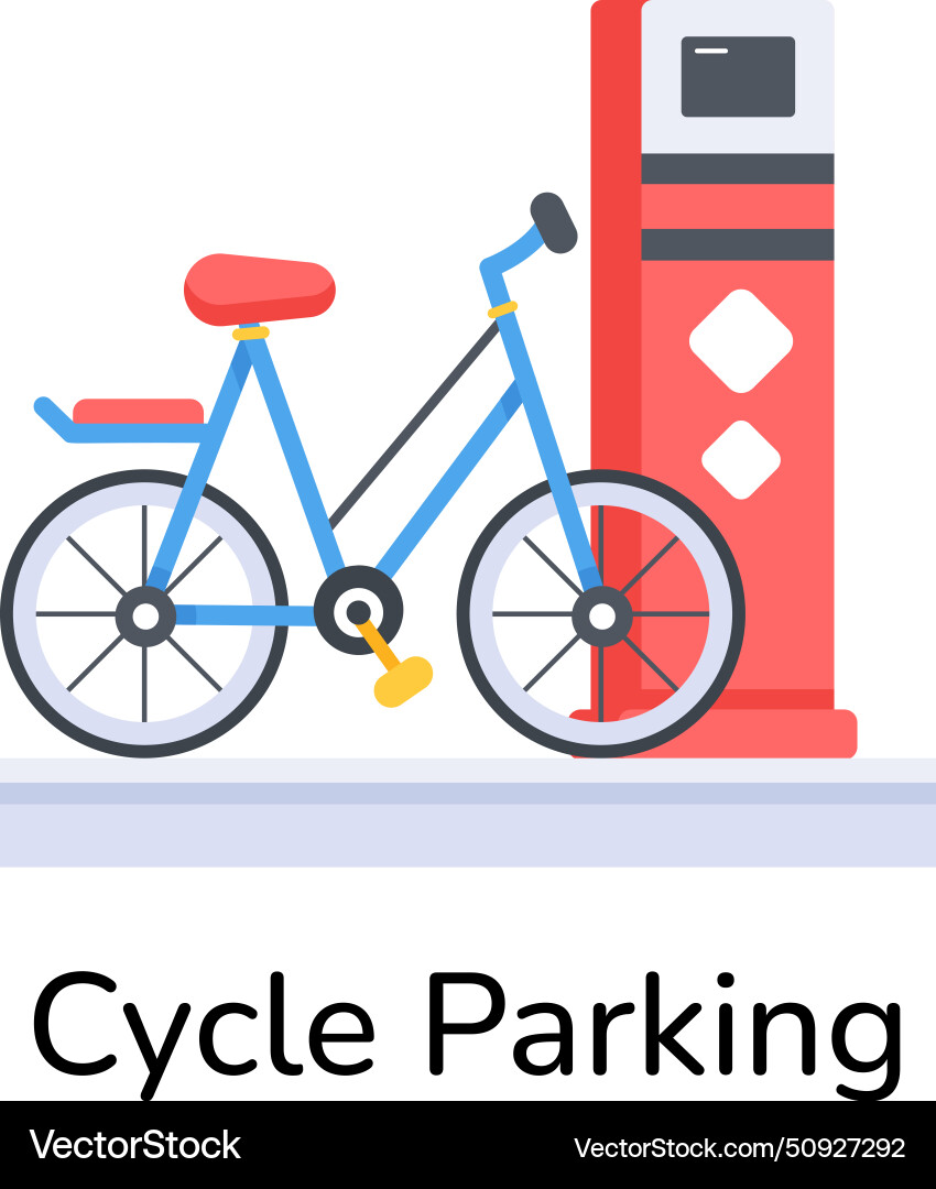 Cycle parking Royalty Free Vector Image - VectorStock