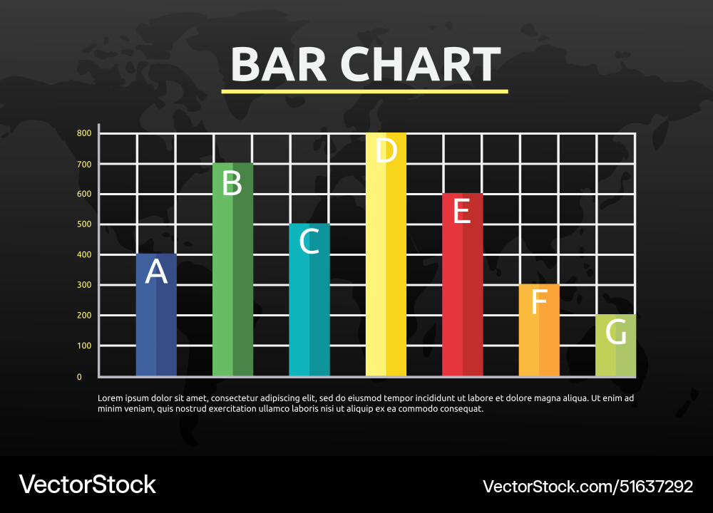 Flat design of business fluctuation bar chart Vector Image