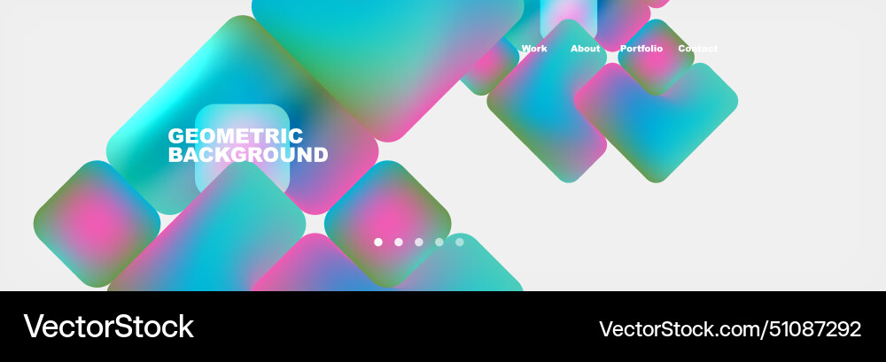 Geometric background with blue and pink squares Vector Image