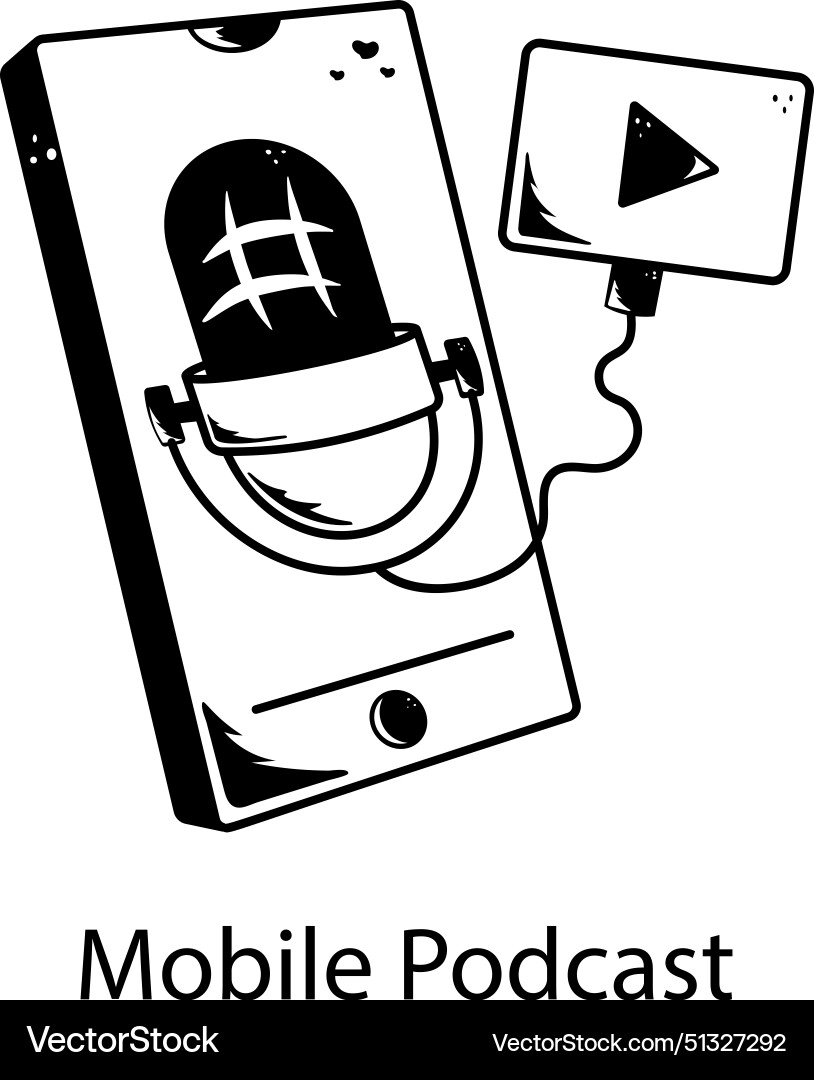 Mobile podcast Royalty Free Vector Image - VectorStock
