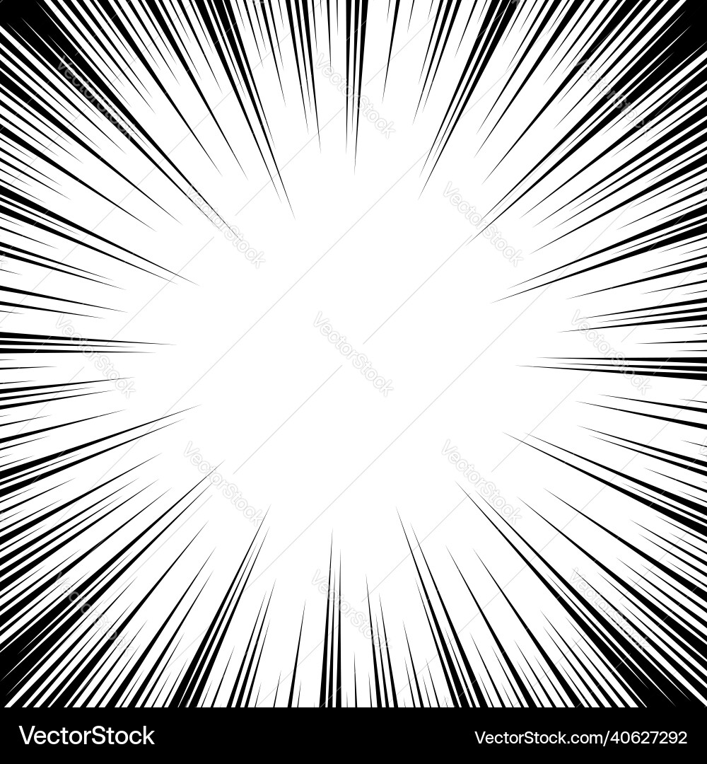 Motion line background radial speed cartoon Vector Image