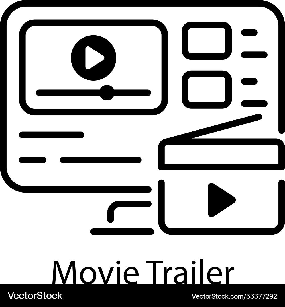 Movie trailer Royalty Free Vector Image - VectorStock