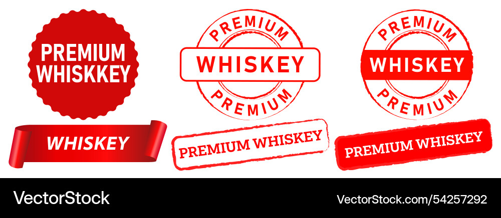 Premium whiskey drink drunk beer alcohol stamp Vector Image