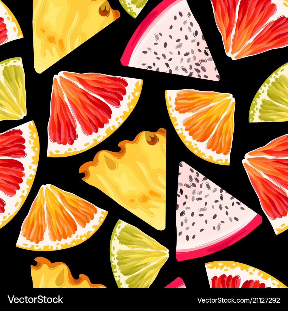 Seamless fruit pattern Royalty Free Vector Image
