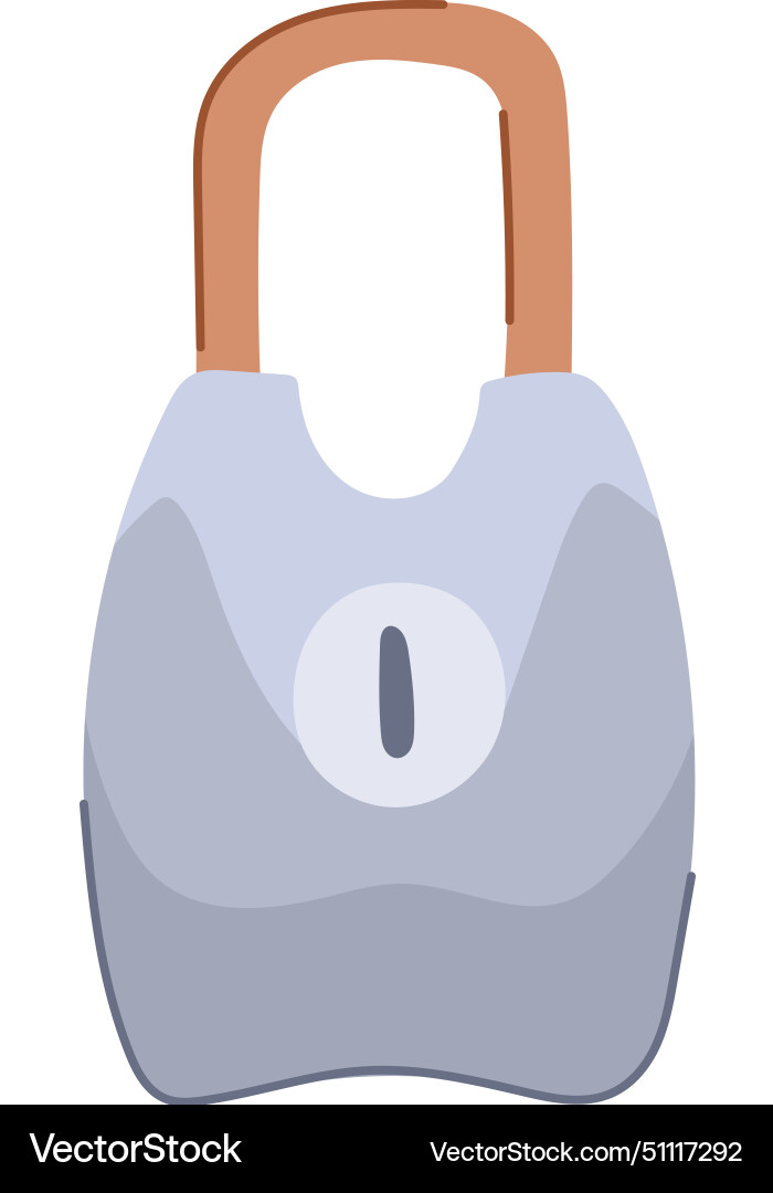 Suitcase travel lock cartoon Royalty Free Vector Image